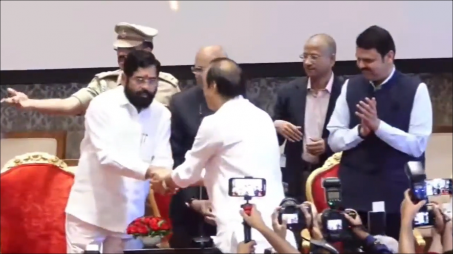 Split in NCP: Ajit Pawar Sworn in as Deputy CM in Eknath Shinde-led Maharashtra Govt | NewsClick